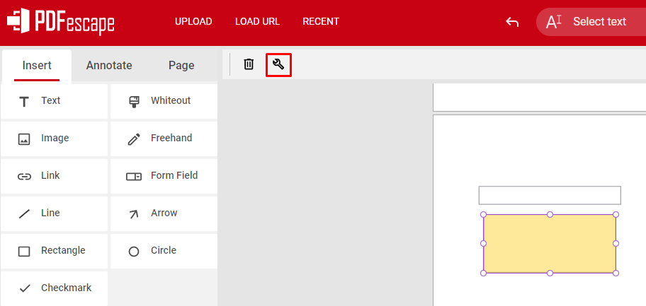 Creating A Text Form Field PDFescape