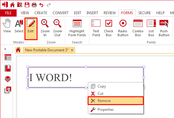 Creating A Text Form Field PDFescape